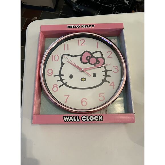 Hello Kitty | Toys | New Sanrio Hello Kitty Wall Clock Large Pink ...